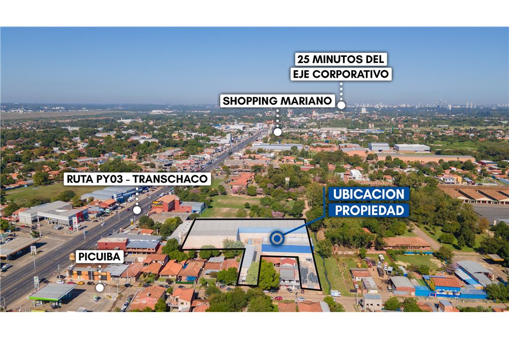 5,895 Mts²: Depósito Venta, Ubicada en Paraguay Central Mariano Roque Alonso Picuiba c/ Avda ...